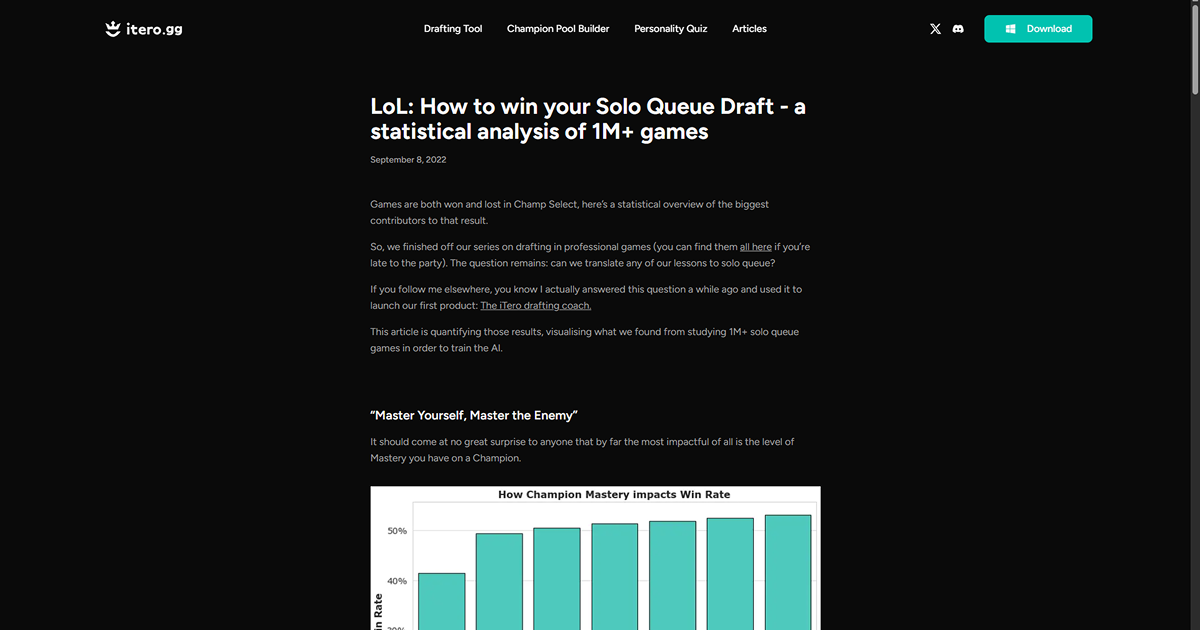 LoL: How to win your Solo Queue Draft - a statistical analysis of 1M ...